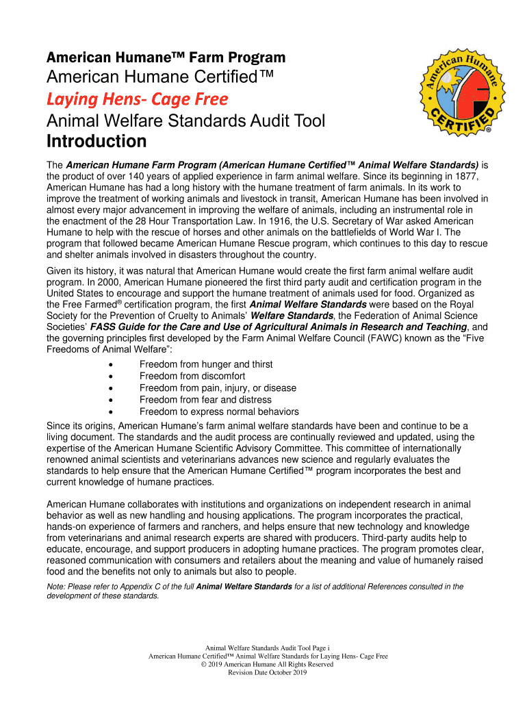 Fillable Online American Humane Certified Is Out of Step on the Meaning ...