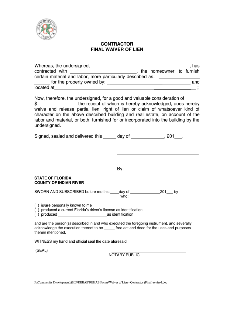 Fillable Online SERVING CONTRACTOR'S FINAL PAYMENT AFFIDAVIT BY ... Fax Email Print - pdfFiller