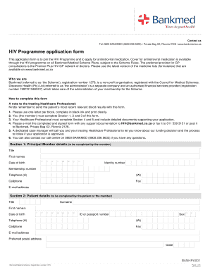 Fillable Online HIV Programme application form Fax Email Print - pdfFiller