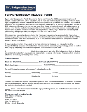 Fillable Online High School Transcript Request Form - BYU Independent ...