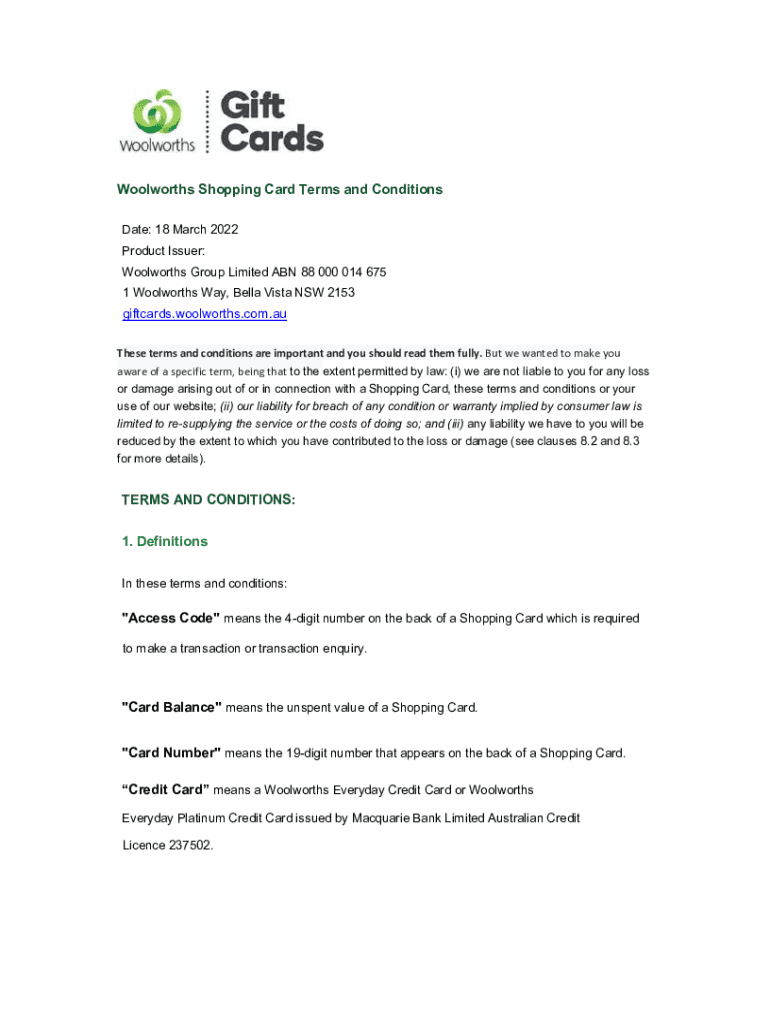 Woolworths Account Application - Fill Online, Printable, Fillable ...