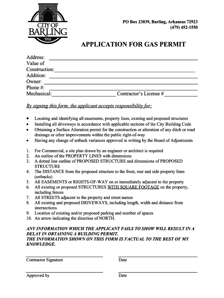 Fillable Online Gas Permit - Orange County Division of Building Safety ...