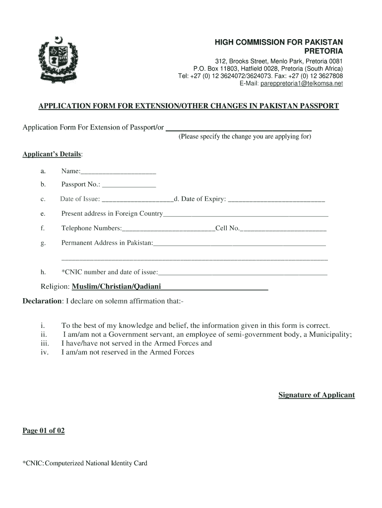 Fillable Online paksa co Fillable Online mofa gov Download Passport ...