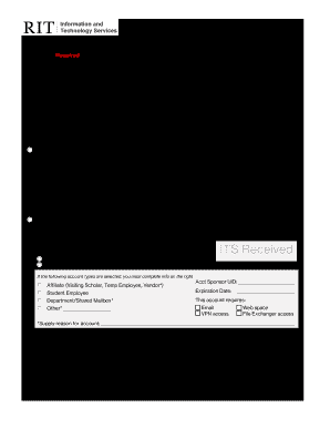Fillable Online RIT Computer Account Request Form Fax Email Print ...