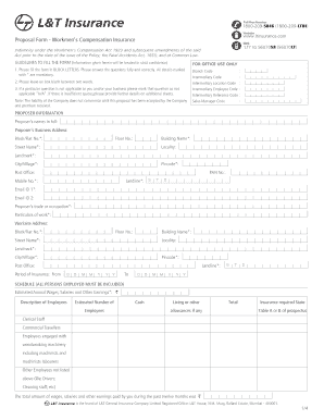 Fillable Online Workmen's Compensation Insurance Proposal Form.ai Fax ...