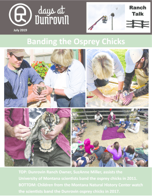 Fillable Online Banding the Osprey Chicks Fax Email Print - pdfFiller