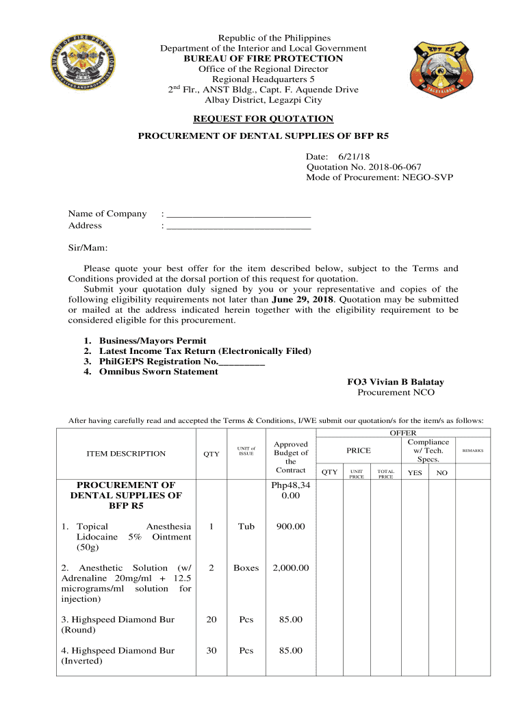 Bfp Region 5 - Fill Online, Printable, Fillable, Blank | pdfFiller