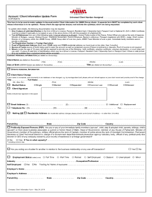 Fillable Online Account / Client Information Update Form Yes No - JMMB ...