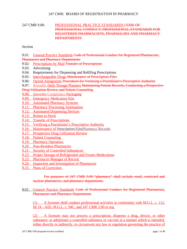 247 CMR 9. CODE OF PROFESSIONAL CONDUCT; PROFESSIONAL STANDARDS FOR ...