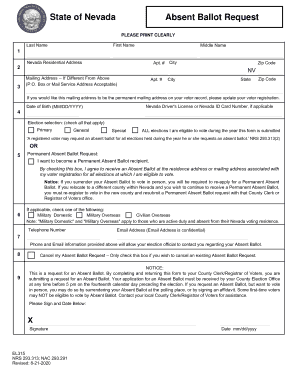 Fillable Online Nevada Sample Ballot - Ballotpedia Fax Email Print ...