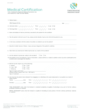 Fillable Online To be completed by Registered Medical Practitioner only ...