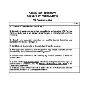 Fillable Online ATC Planning Checklist Fax Email Print - pdfFiller