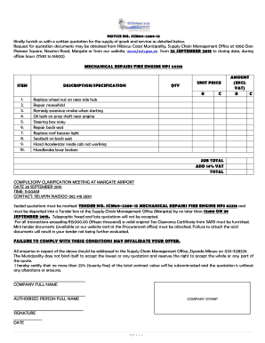 Fillable Online rnm gov scm09-2209-15 mechanical repairs fire engine ...