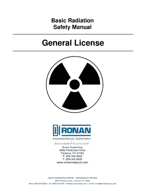 Fillable Online Basic Radiation Safety Manual - General License - Ronan ...