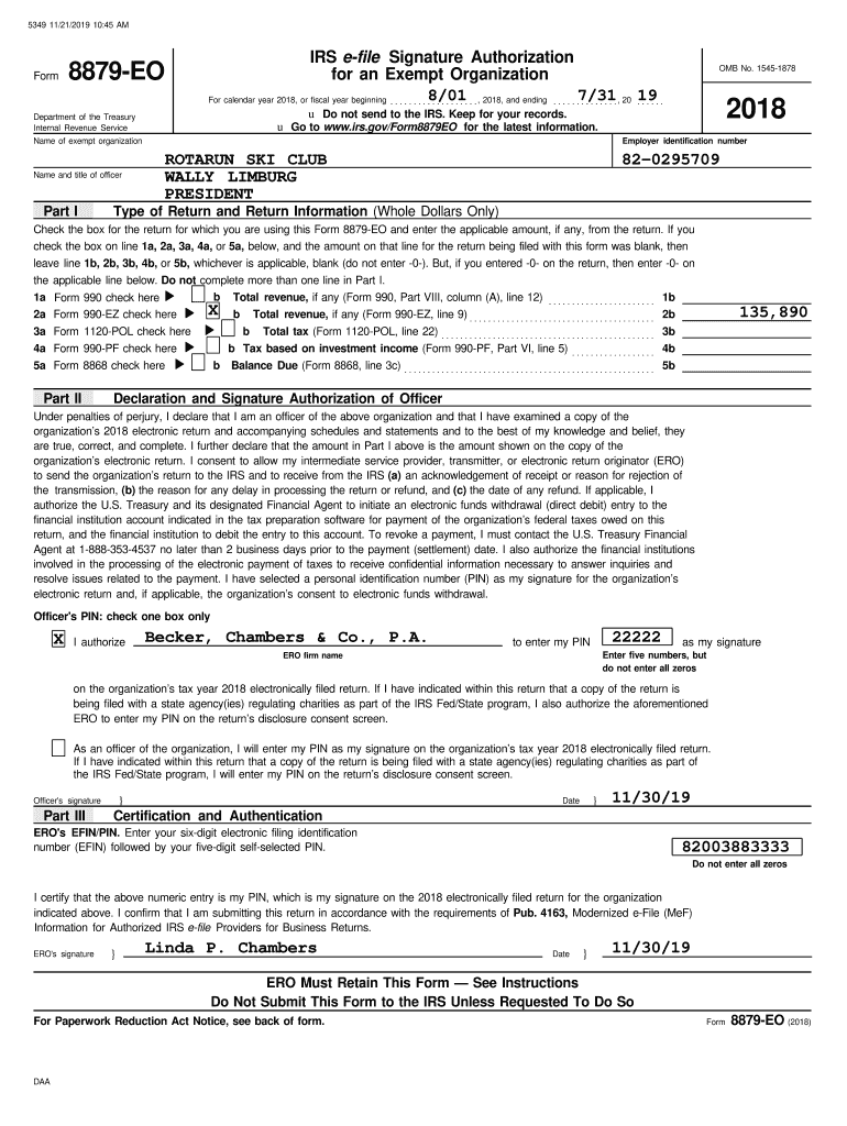 Fillable Online PDF IRS e-file Signature Authorization - Internal ...