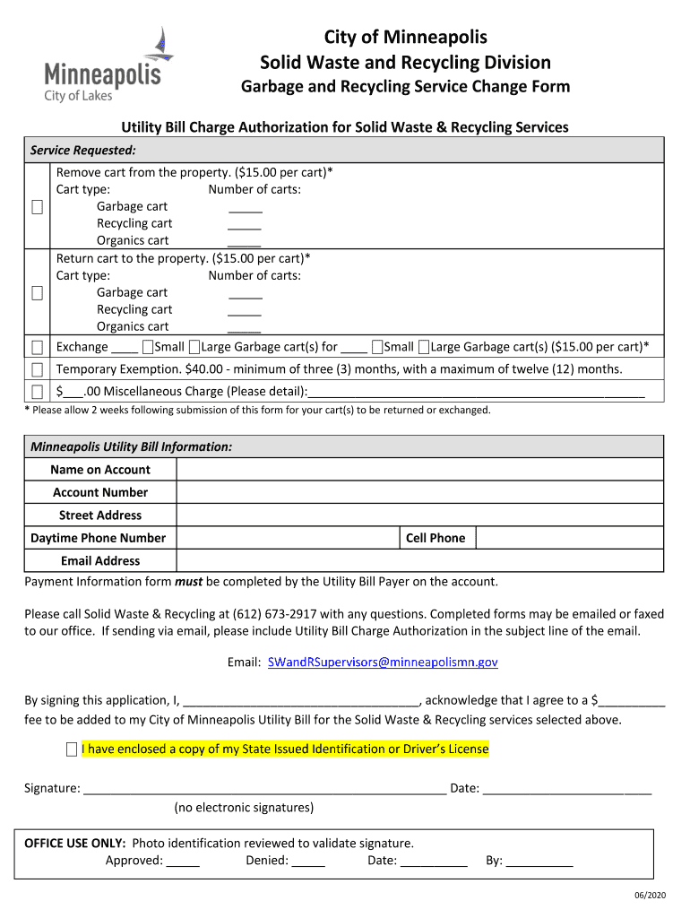 Fillable Online Utility Bill Charge Authorization form Fax Email Print ...