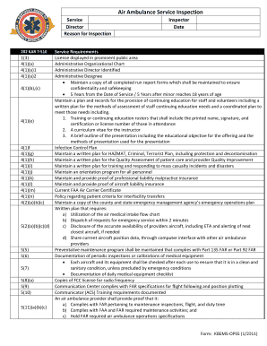 Fillable Online Air Ambulance Service Inspection Form-OPS5 Fax Email ...