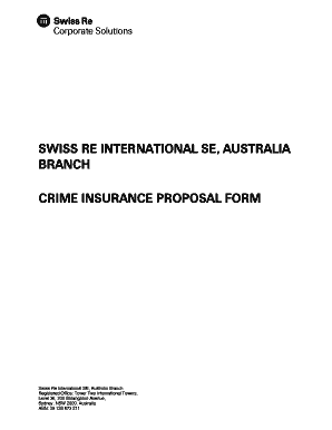 Fillable Online CRIME INSURANCE PROPOSAL FORM Fax Email Print - pdfFiller