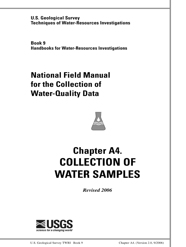 Fillable Online collection of water samples - National Environmental ...