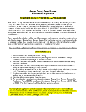 Fillable Online Jasper County Farm Bureau Fax Email Print - pdfFiller