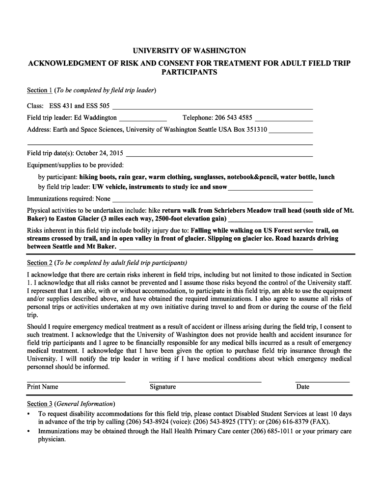 Fillable Online courses washington university of washington ...