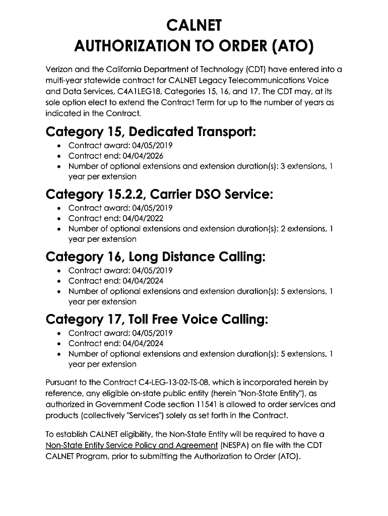 Fillable Online Verizon Legacy Authorization to Order Form Fax Email ...