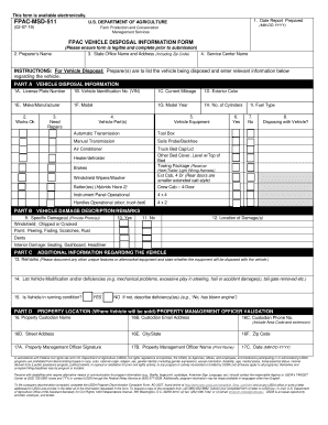 Fillable Online FPAC Vehicle Disposal Information Form Fax Email Print ...