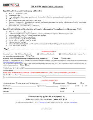 Fillable Online IHEA-USA Membership Application Fax Email Print - pdfFiller