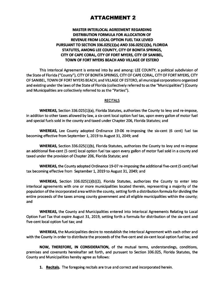 Fillable Online Master Interlocal Agreement Fax Email Print - pdfFiller