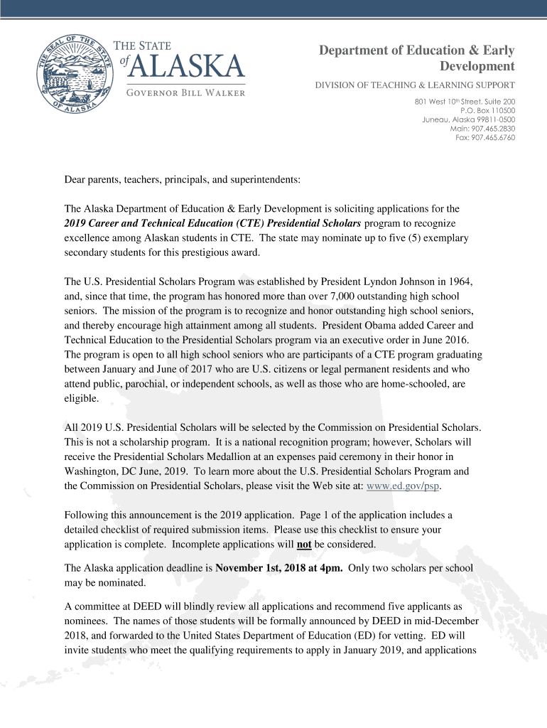 Fillable Online The Alaska Department of Education & Early Development ...