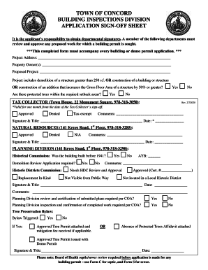 Fillable Online Building Permit Sign-Off Sheet COVID 2020 Fax Email ...
