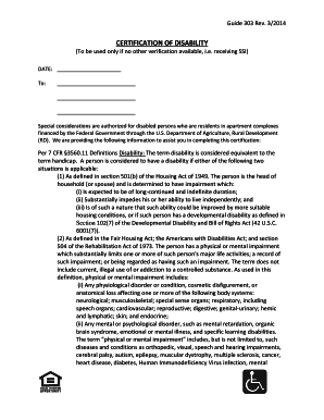 Fillable Online 303-Certificate of Disability or Handicap Fax Email ...