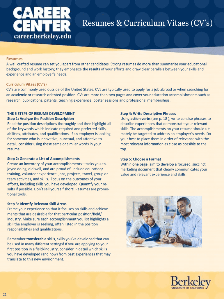 Fillable Online career berkeley UC Berkeley Career Center Career ...
