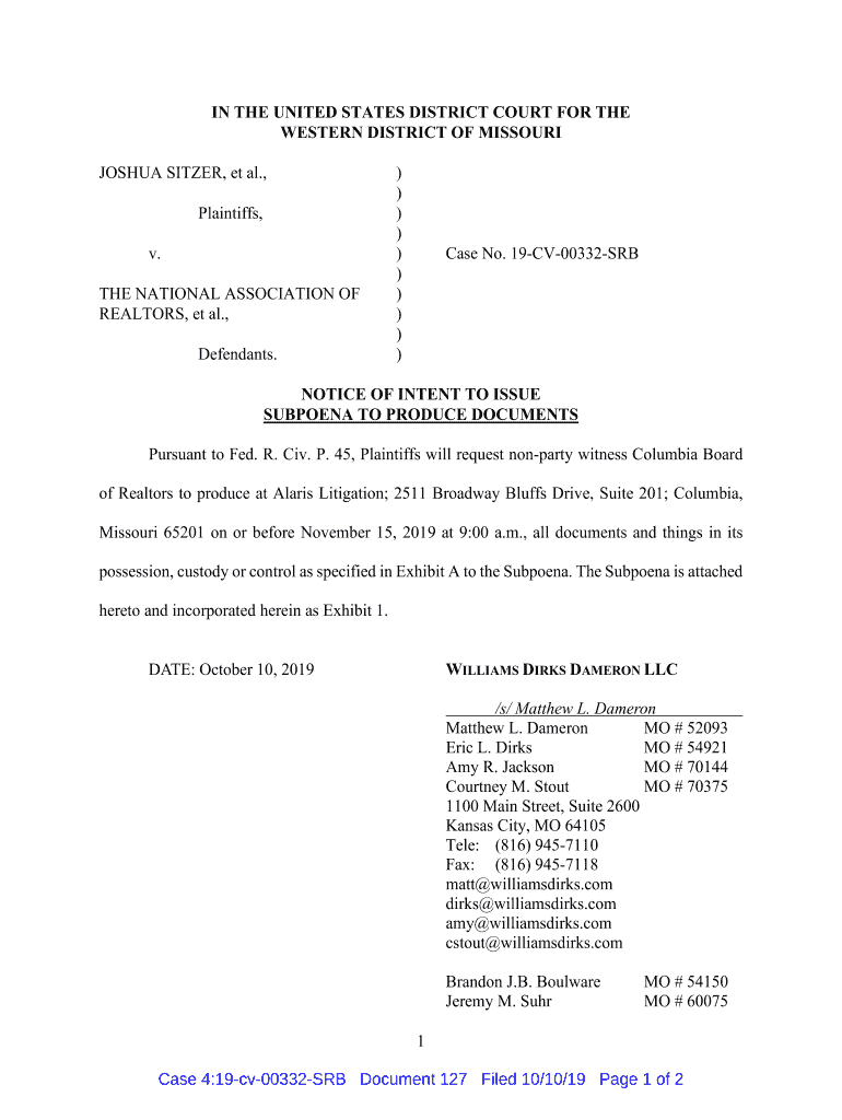 Fillable Online JOSHUA SITZER, et al Fax Email Print - pdfFiller