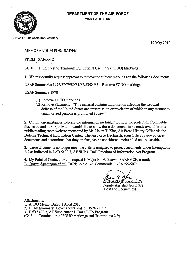 Fillable Online MEMORANDUM FOR: SAF/FM Fax Email Print - pdfFiller
