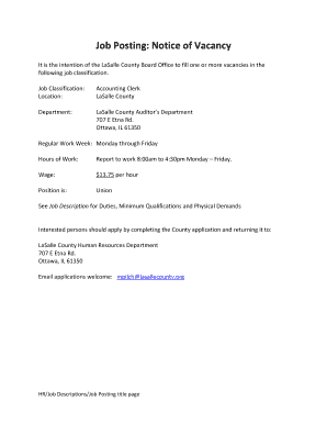 Fillable Online following job classification Fax Email Print - pdfFiller