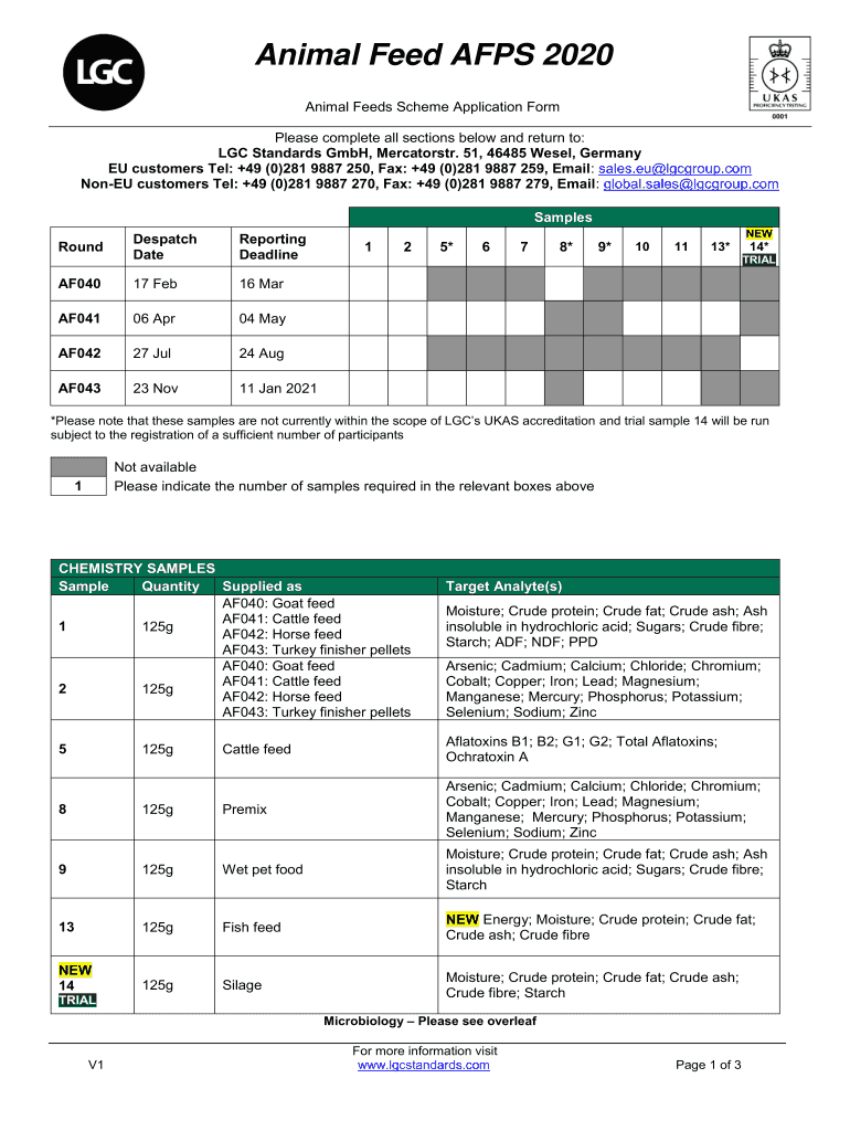 Fillable Online . LGC Proficiency Testing Fax Email Print - pdfFiller