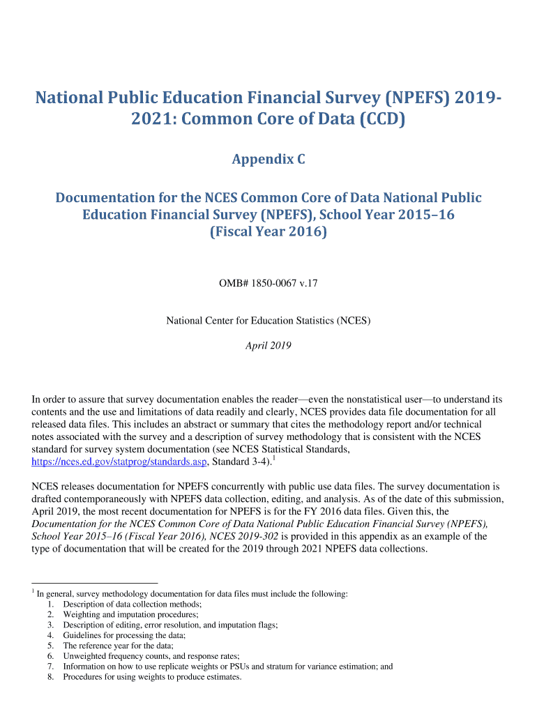 Fillable Online Comment Request; National Public Education Financial Survey Fax Email Print ...