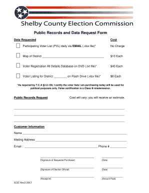 Fillable Online Public Records and Data Request Form Fax Email Print ...