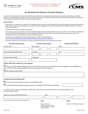 Fillable Online PDF Fact Sheet Accelerated and Advance Payments - CMS ...