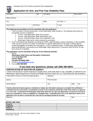 Fillable Online parks state wa Application for One- and Five-Year ...