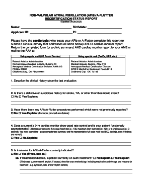 Fillable Online NON-VALVULAR ATRIAL FIBRILLATION (AFIB)/A-FLUTTER ...