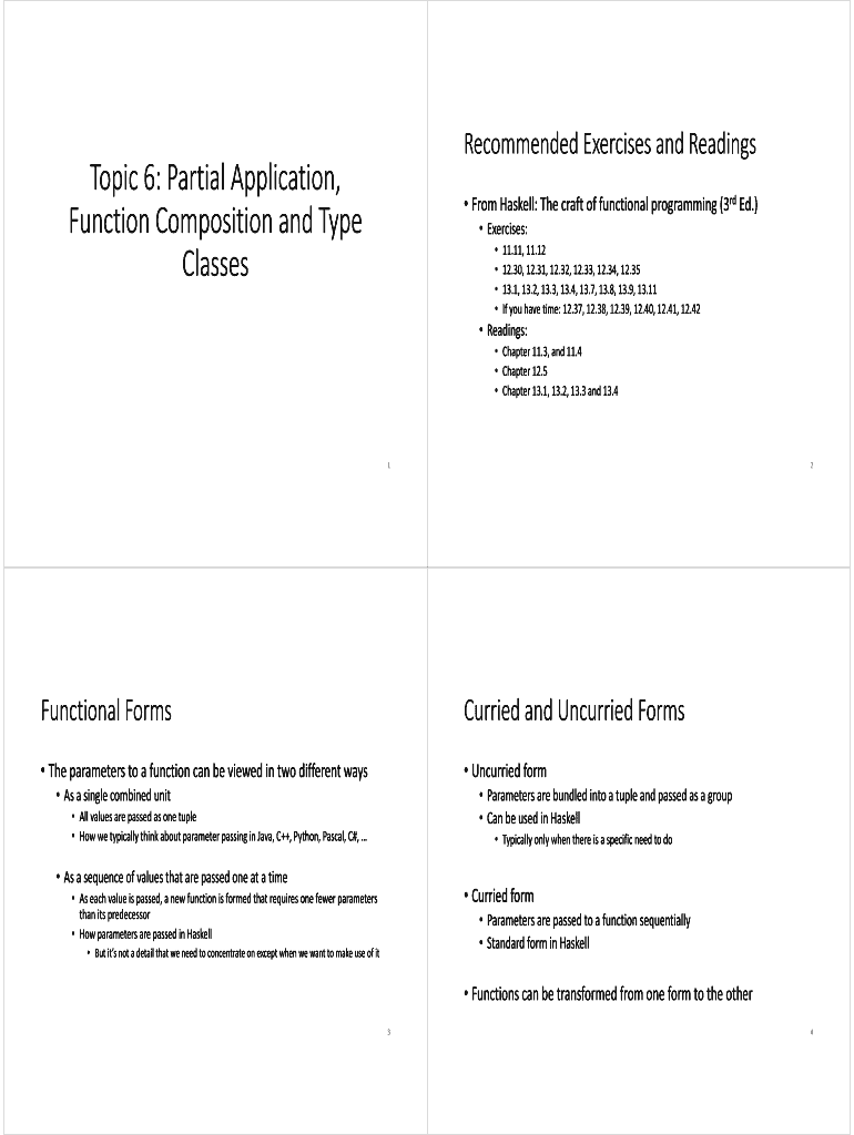 Fillable Online Pages Cpsc Ucalgary Function Composition And Type From Haskell The Craft Of