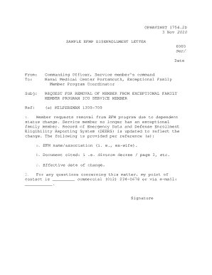 Disenrollment Letter - Fill Online, Printable, Fillable, Blank | pdfFiller