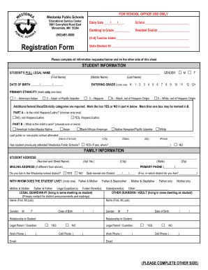 Fillable Online K-12 REGISTRATION FORM Fax Email Print - pdfFiller