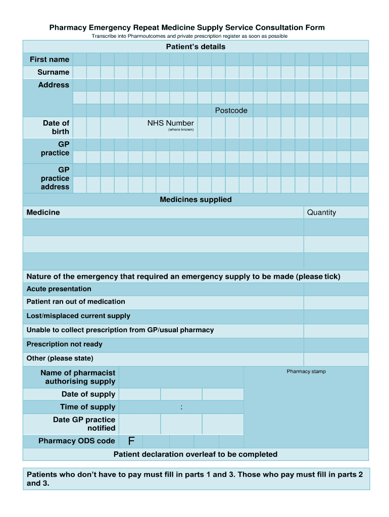 Fillable Online Controlled Drug prescription forms and validity : PSNC ...