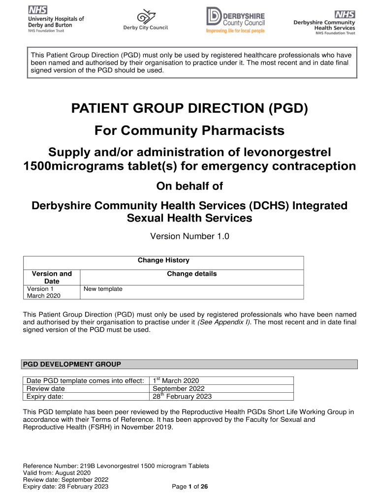 Fillable Online Patient specific directions and patient group ...