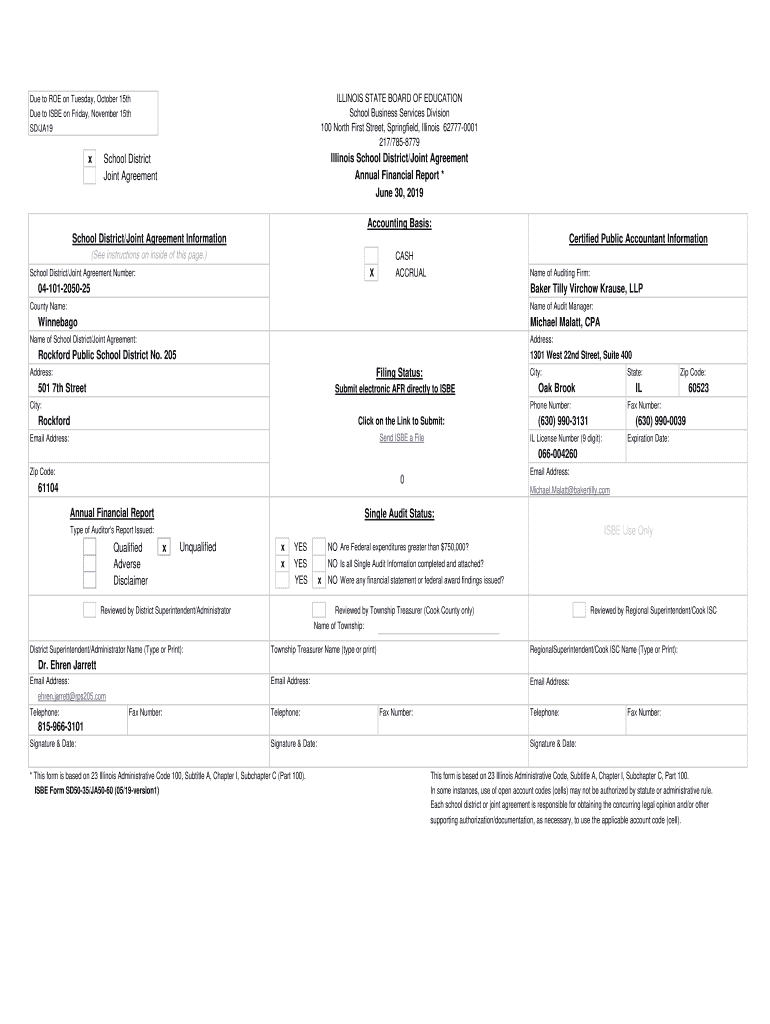 Fillable Online State Board Of Education 100 N 1st St Springfield, IL ...