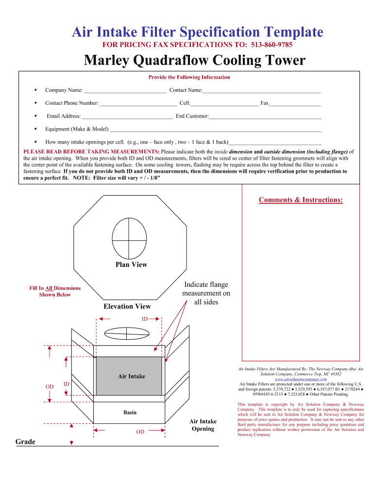 Fillable Online 13 - Marley Quadraflow - Spec Template New Dist.doc Fax ...