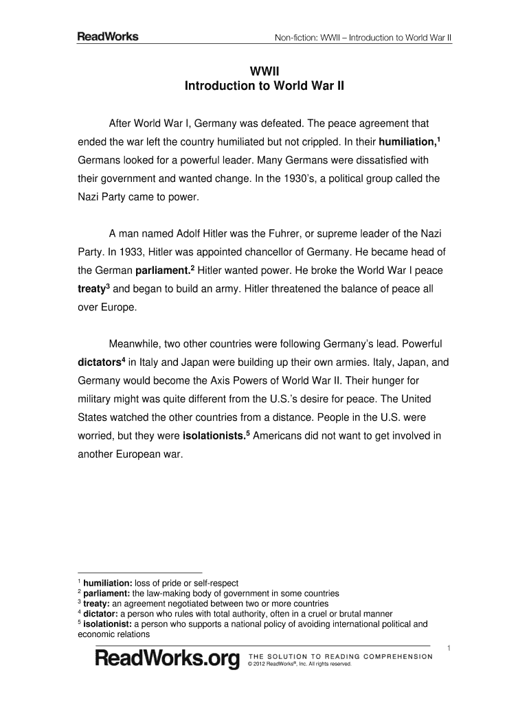 Fillable Online World War II: Summary, Combatants & Facts - HISTORY Fax ...